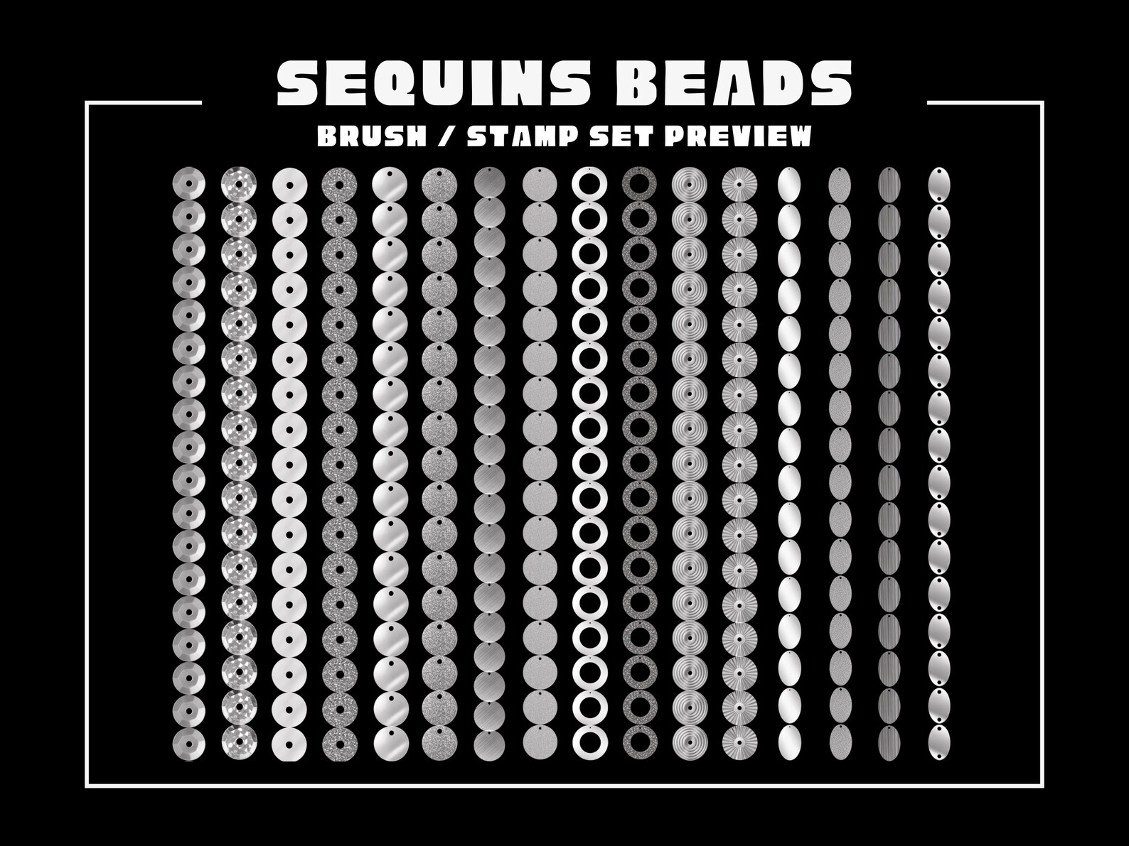 Procreate Fashion Design Brushes Sequin Brush Set Digital Beading ...