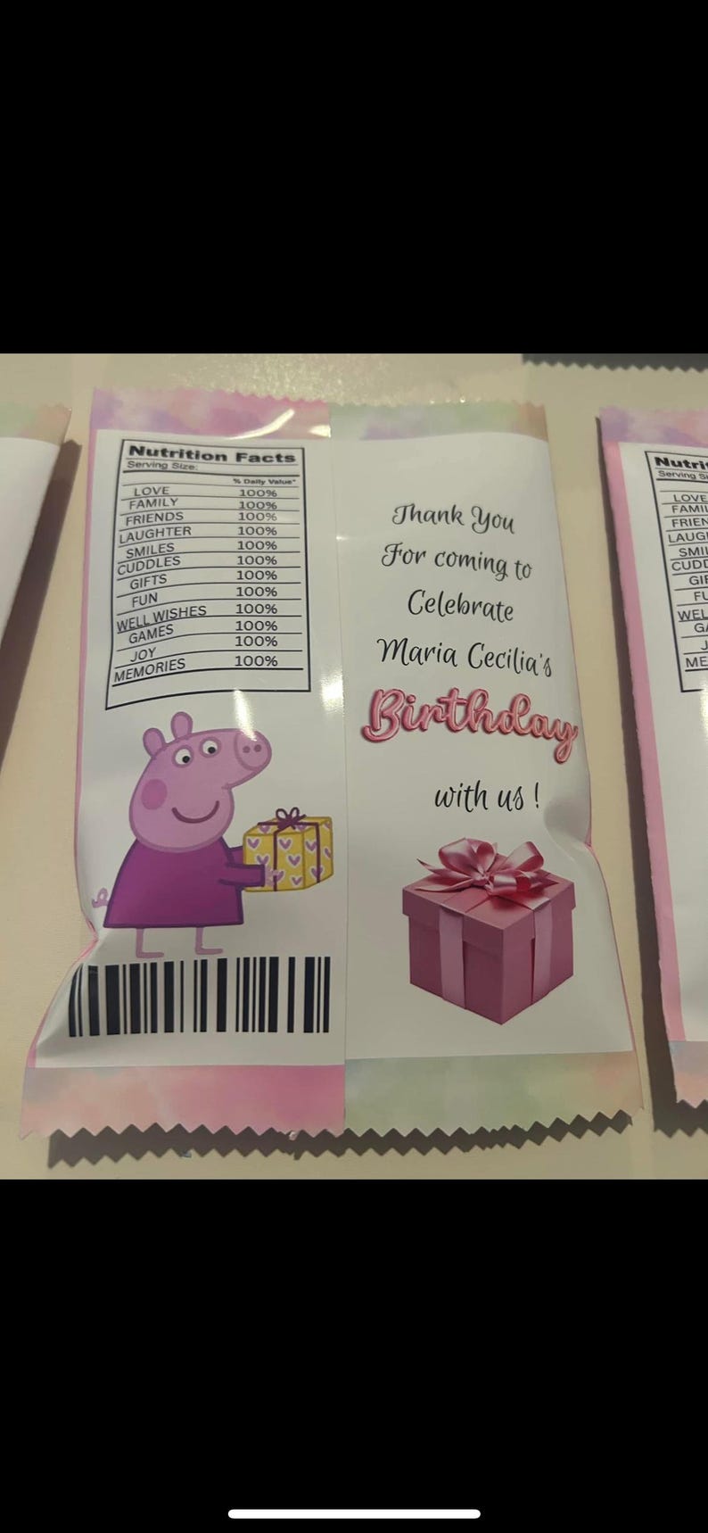 Personalised Peppa Pig Crisp Packets - Empty - Party Favours Birthday ...