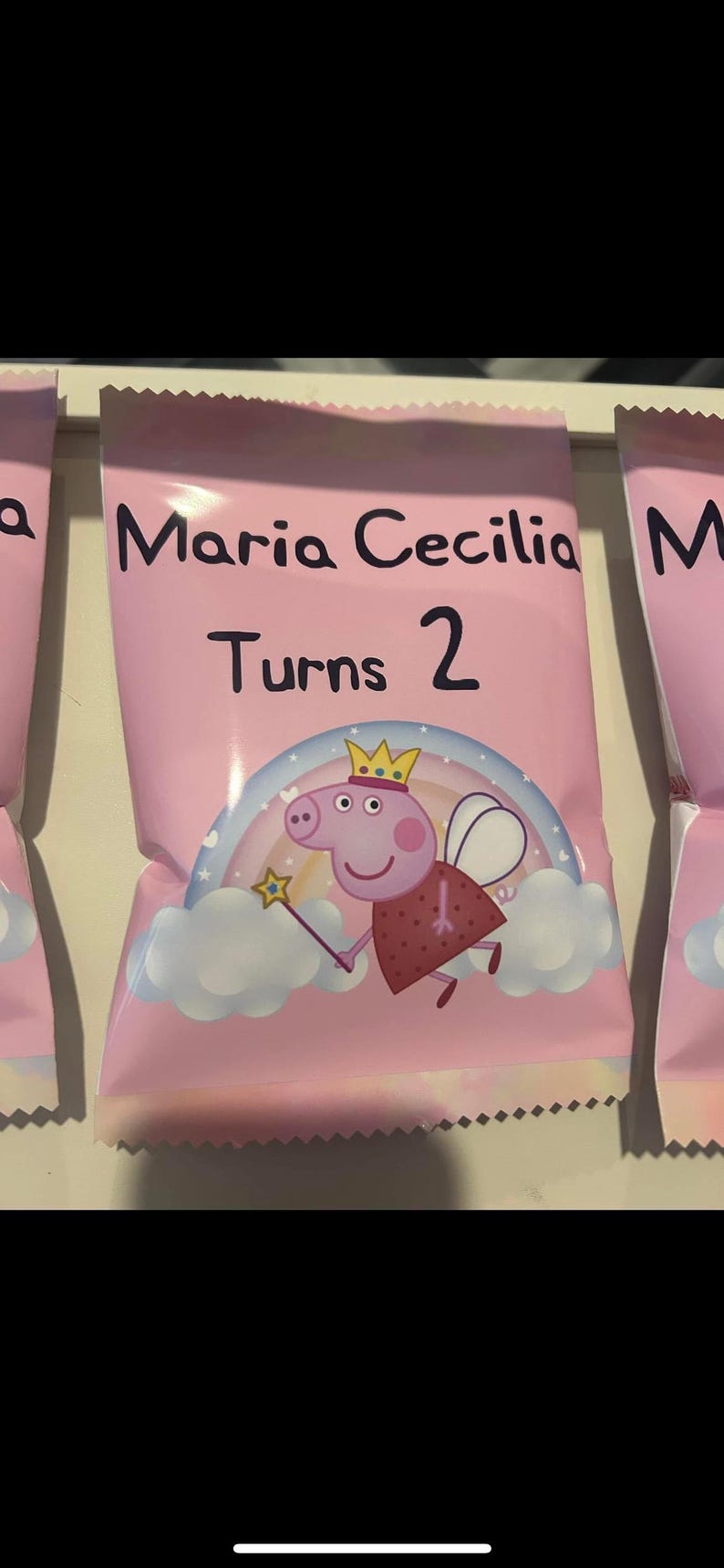 Personalised Peppa Pig Crisp Packets - Empty - Party Favours Birthday ...