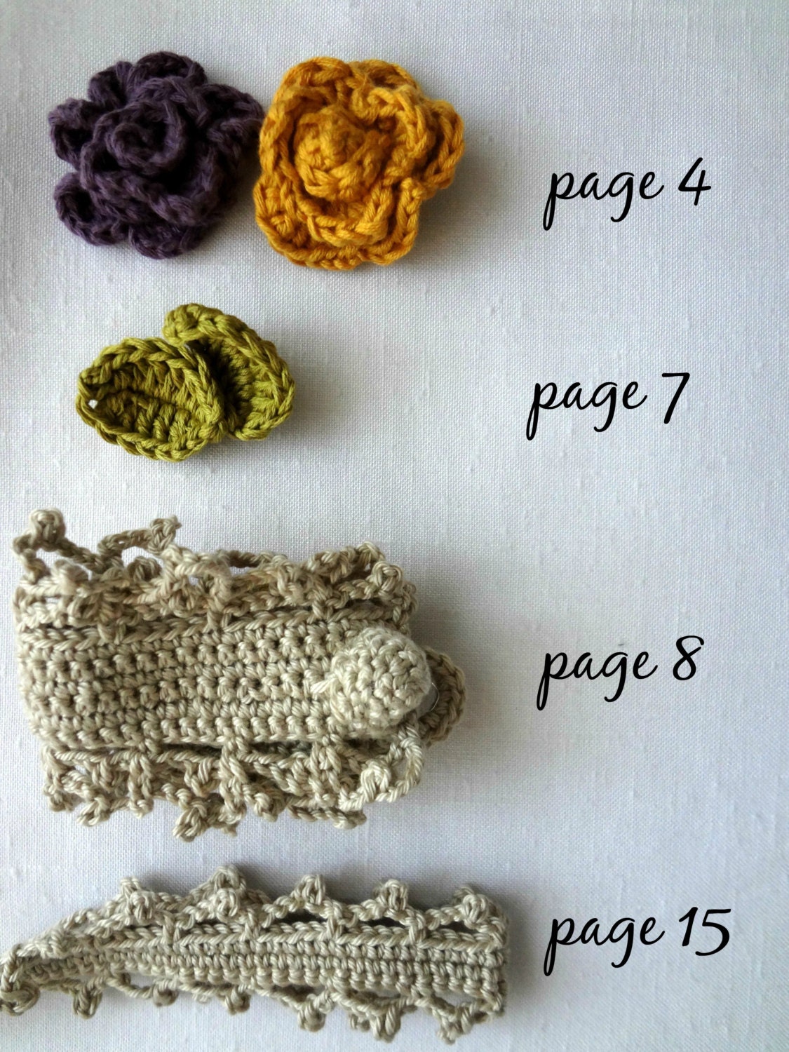 CROCHET PATTERN Vintage Rose Bracelet PDF Pattern Photo - Etsy