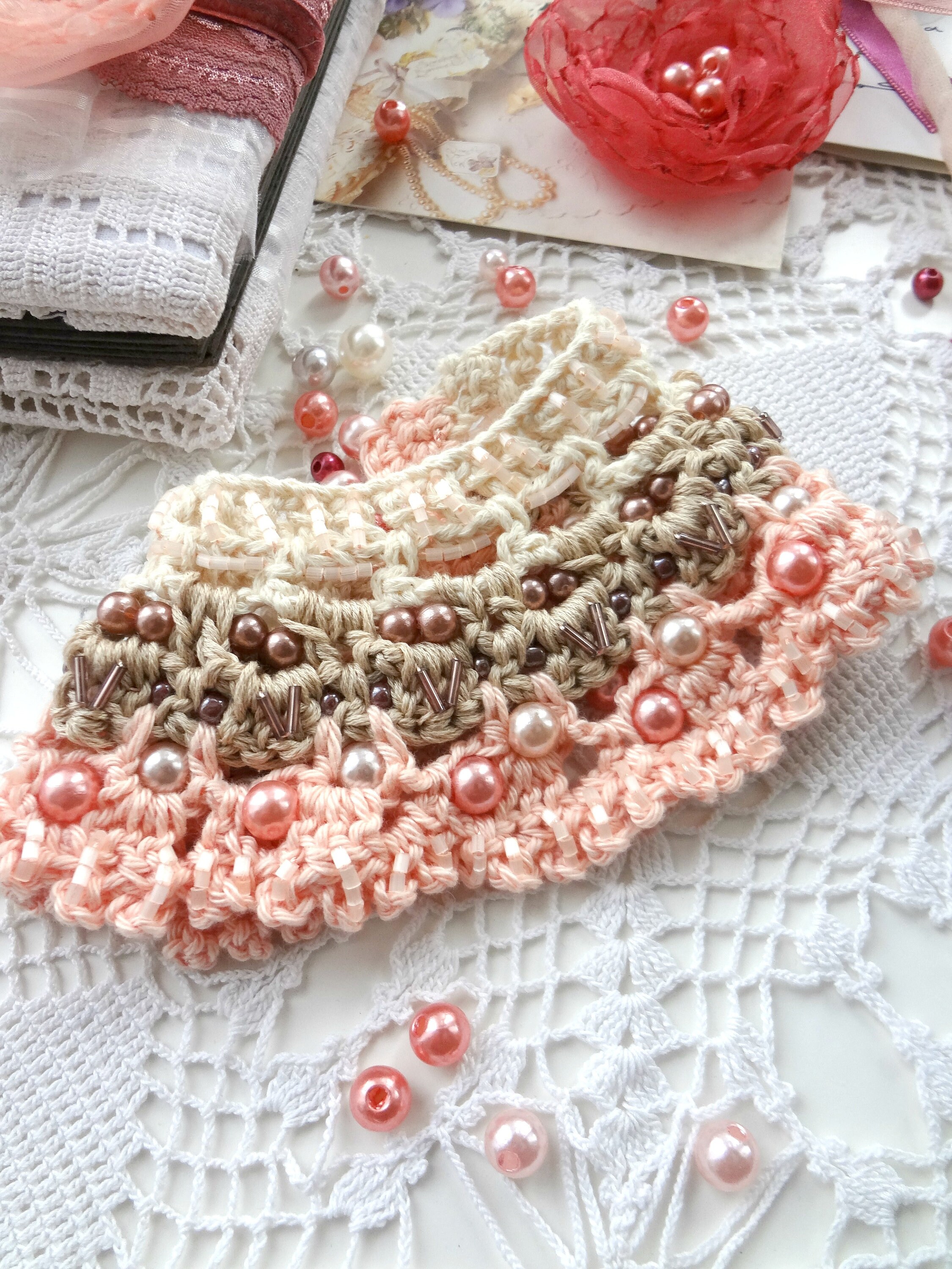 DIGITAL CROCHET PATTERN Shabby Chic Romantic Cuffcrochet | Etsy