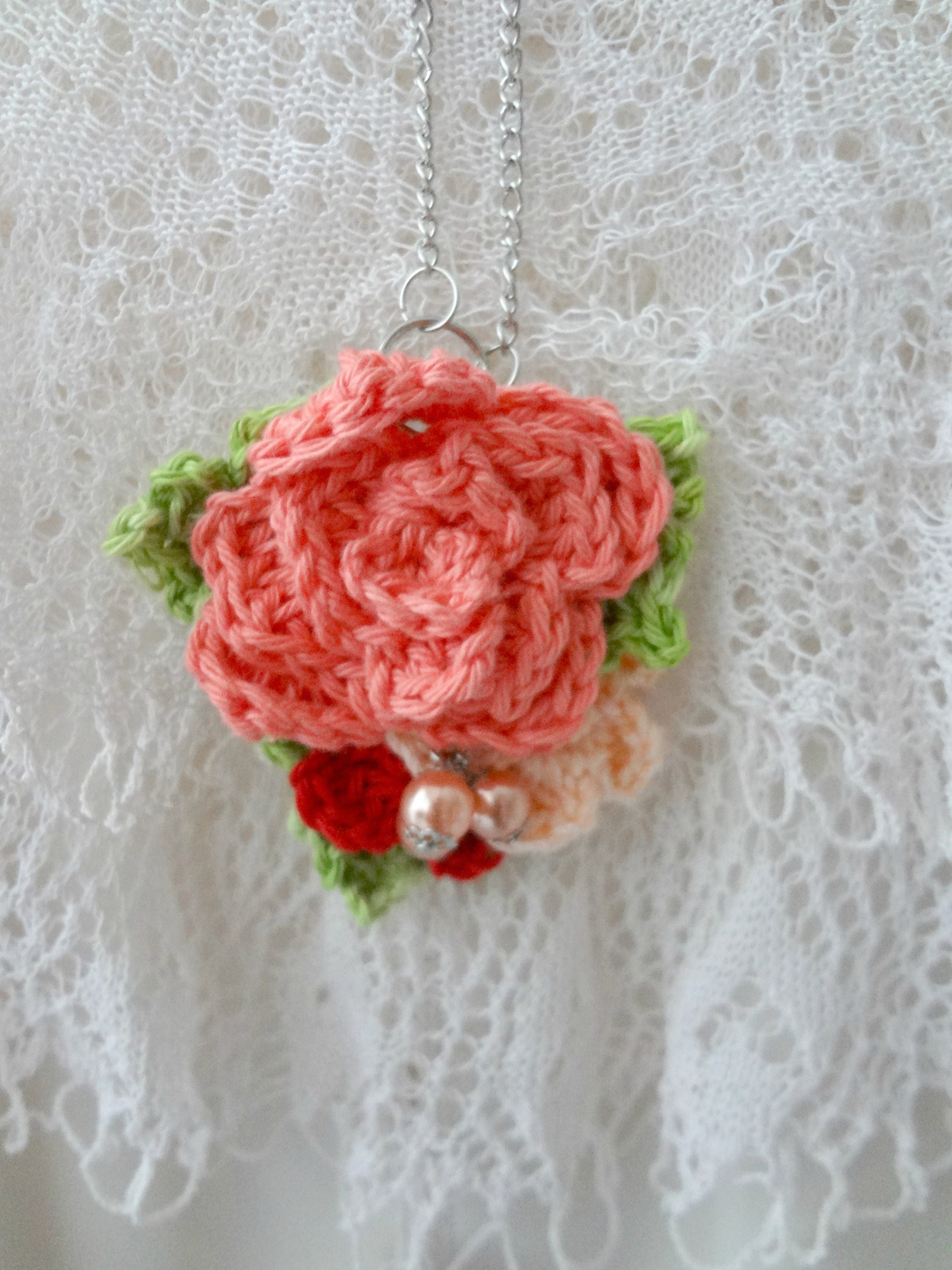DIGITAL CROCHET PATTERN Crochet Rose Pendant - Etsy
