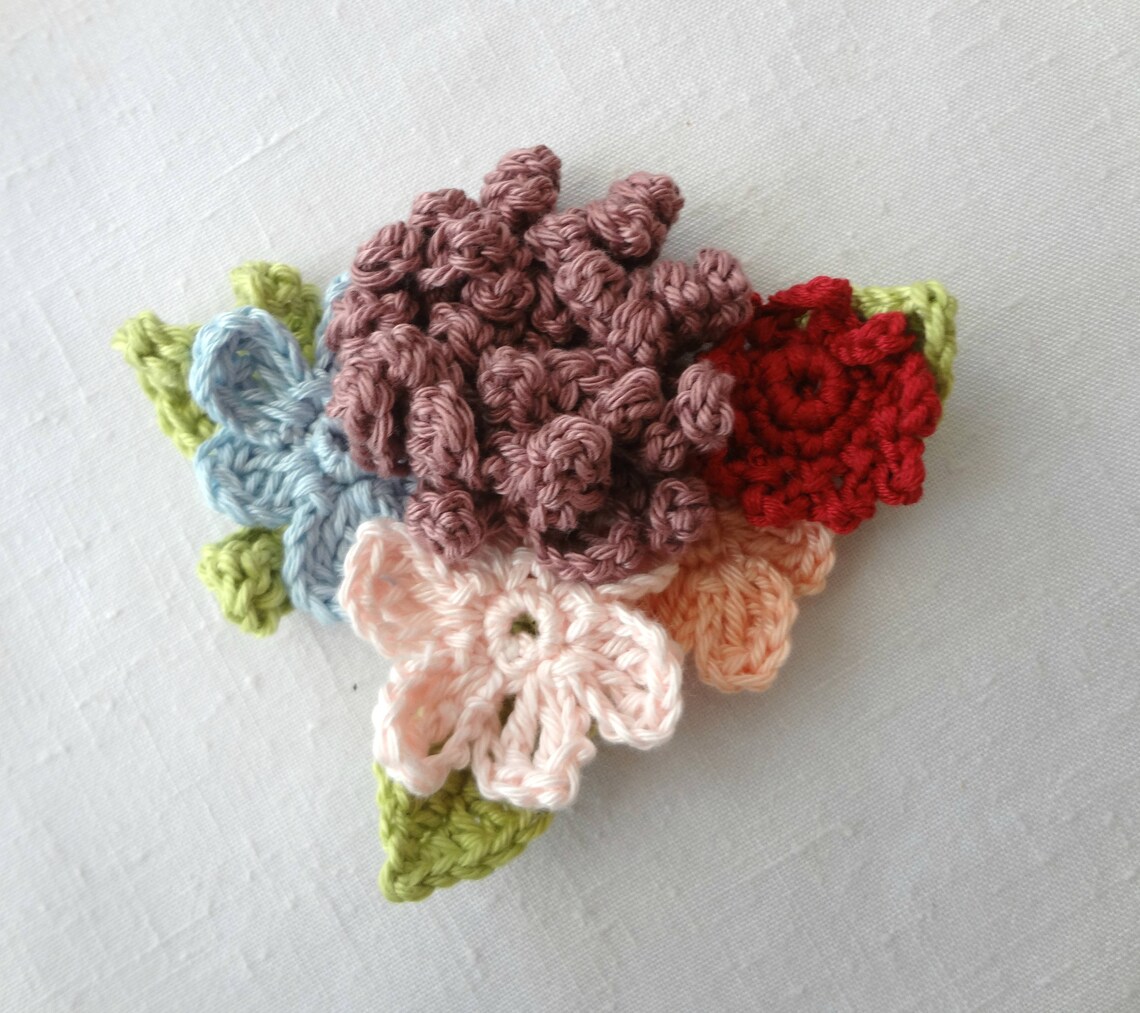 Crochet pattern-romantic bohemian brooch crocheted | Etsy