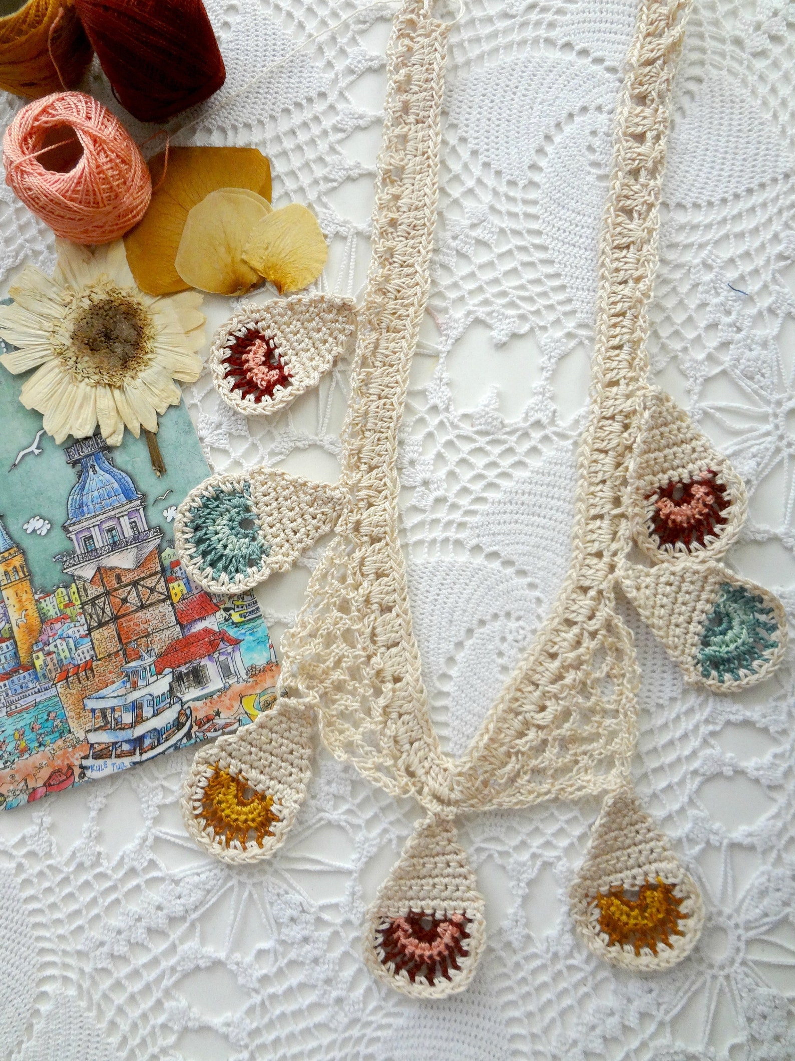 CROCHET Peacock Feahters Oya Patternoya Crochetoyacrocheted - Etsy