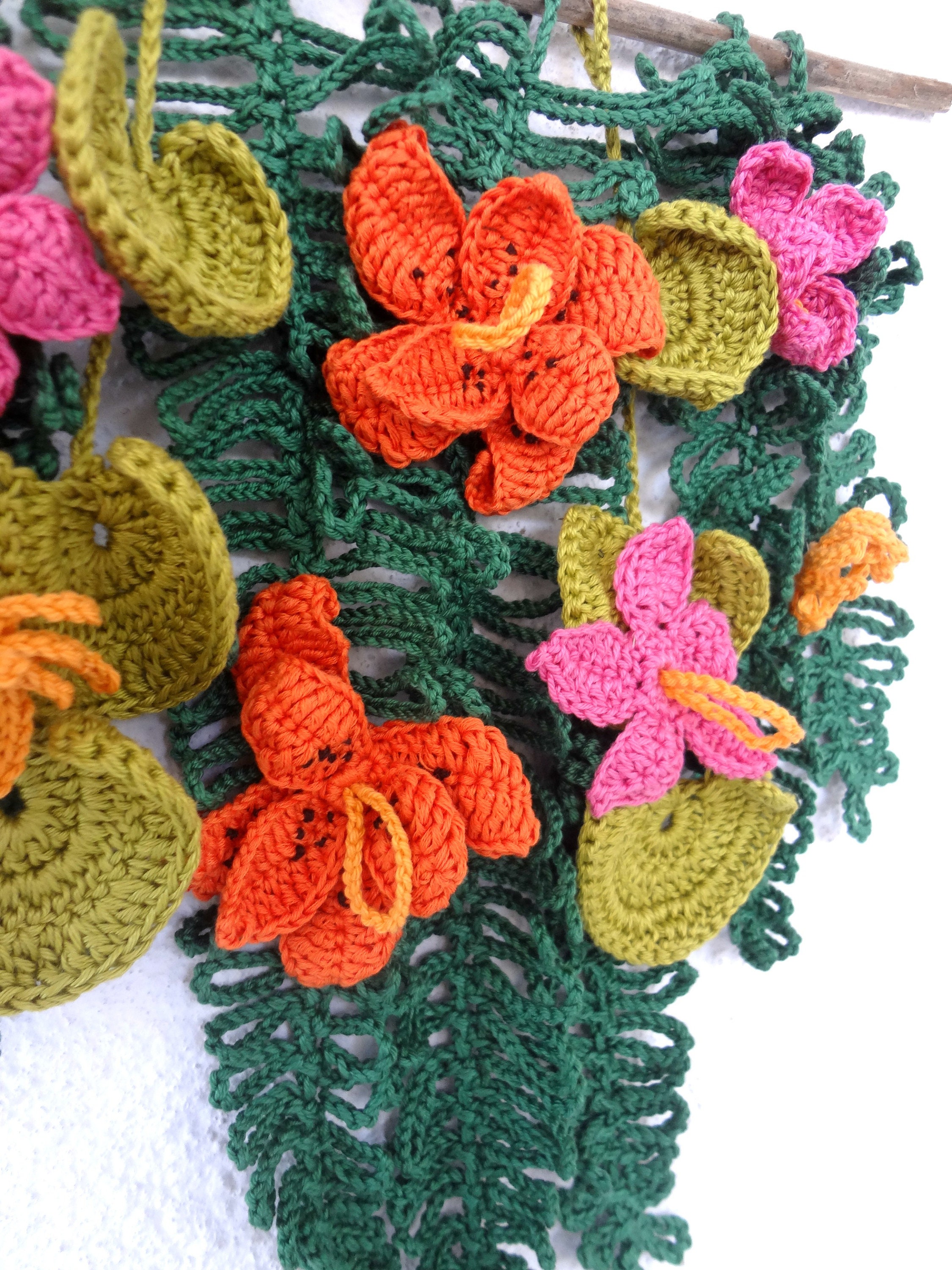 Crochet Pattern: Tropical Wall Hangingtropical Decor Home - Etsy