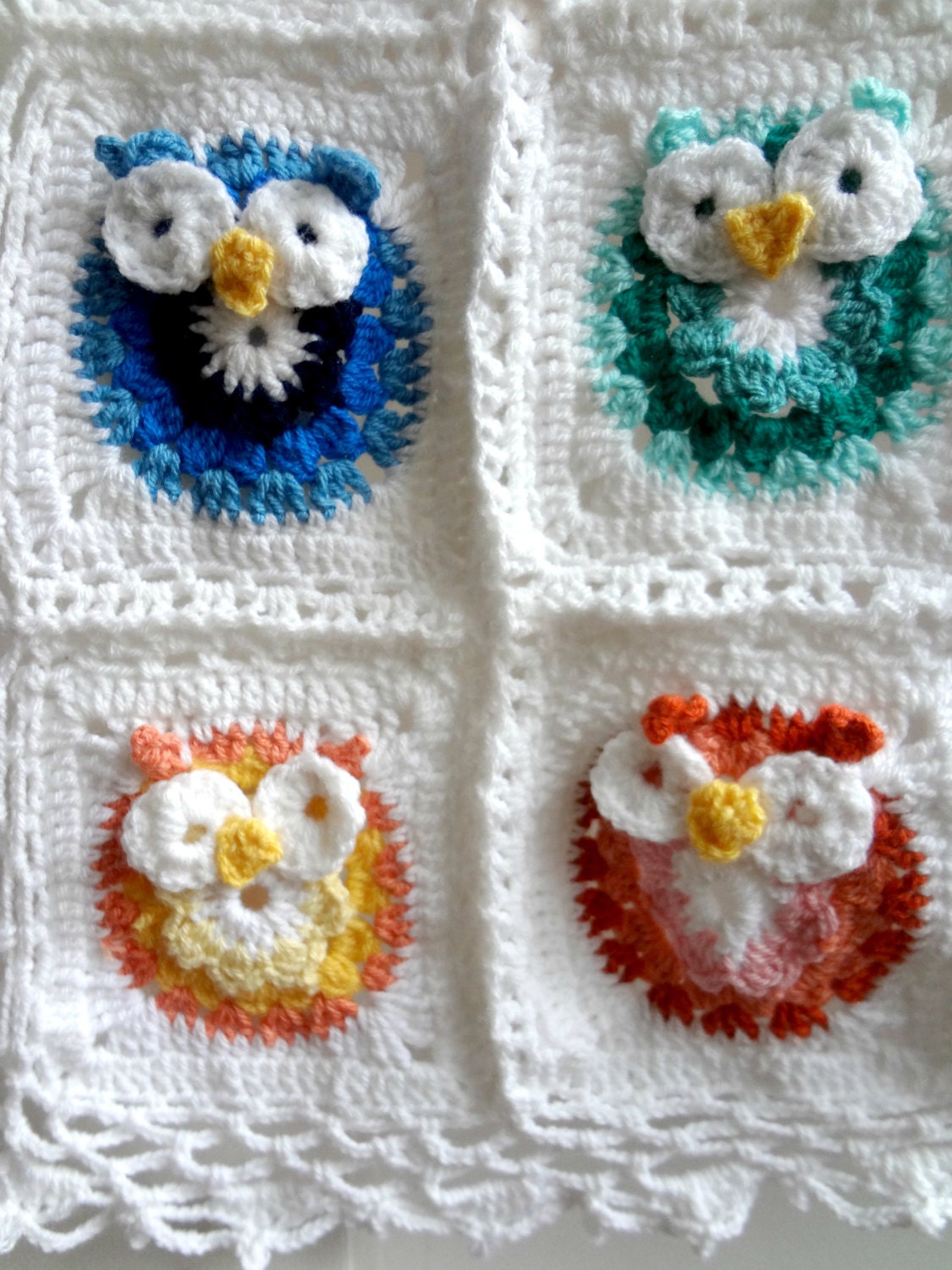 DIGITAL CROCHET Pattern Owl Crochetbaby Blanketphoto - Etsy