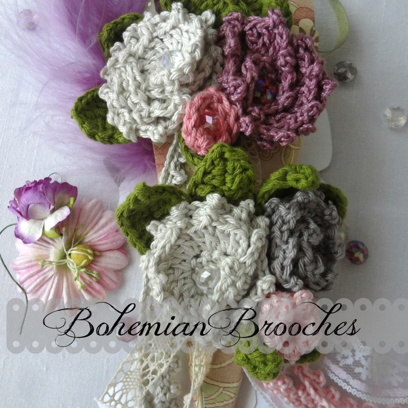 Crochet Brooch Pattern - Etsy