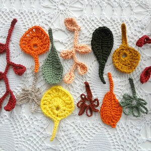 Crochet Autumnal Leaves, Crochet Leaf, Leaf Pattern, Fall Leaves ...