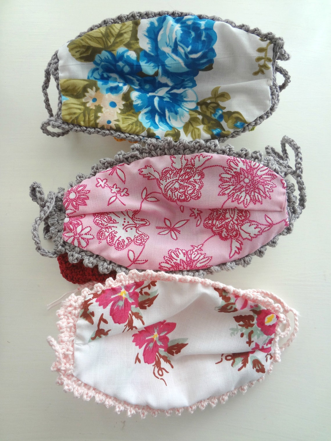 Bohemian Face Mask Crochet Pattern. Crochet Flower Mask - Etsy