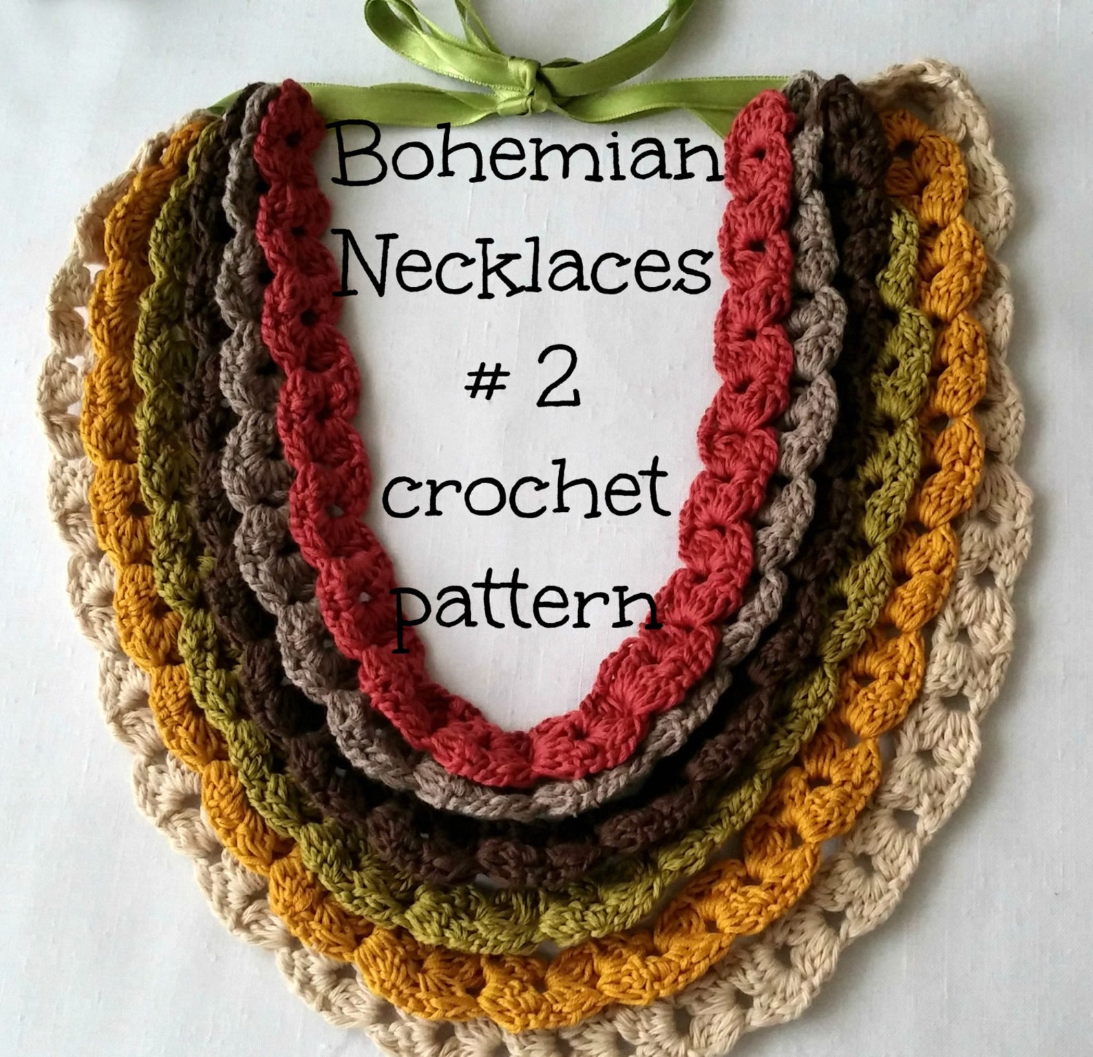 DIGITAL CROCHET PATTERN Puff Stitch Bohemian Necklace and - Etsy