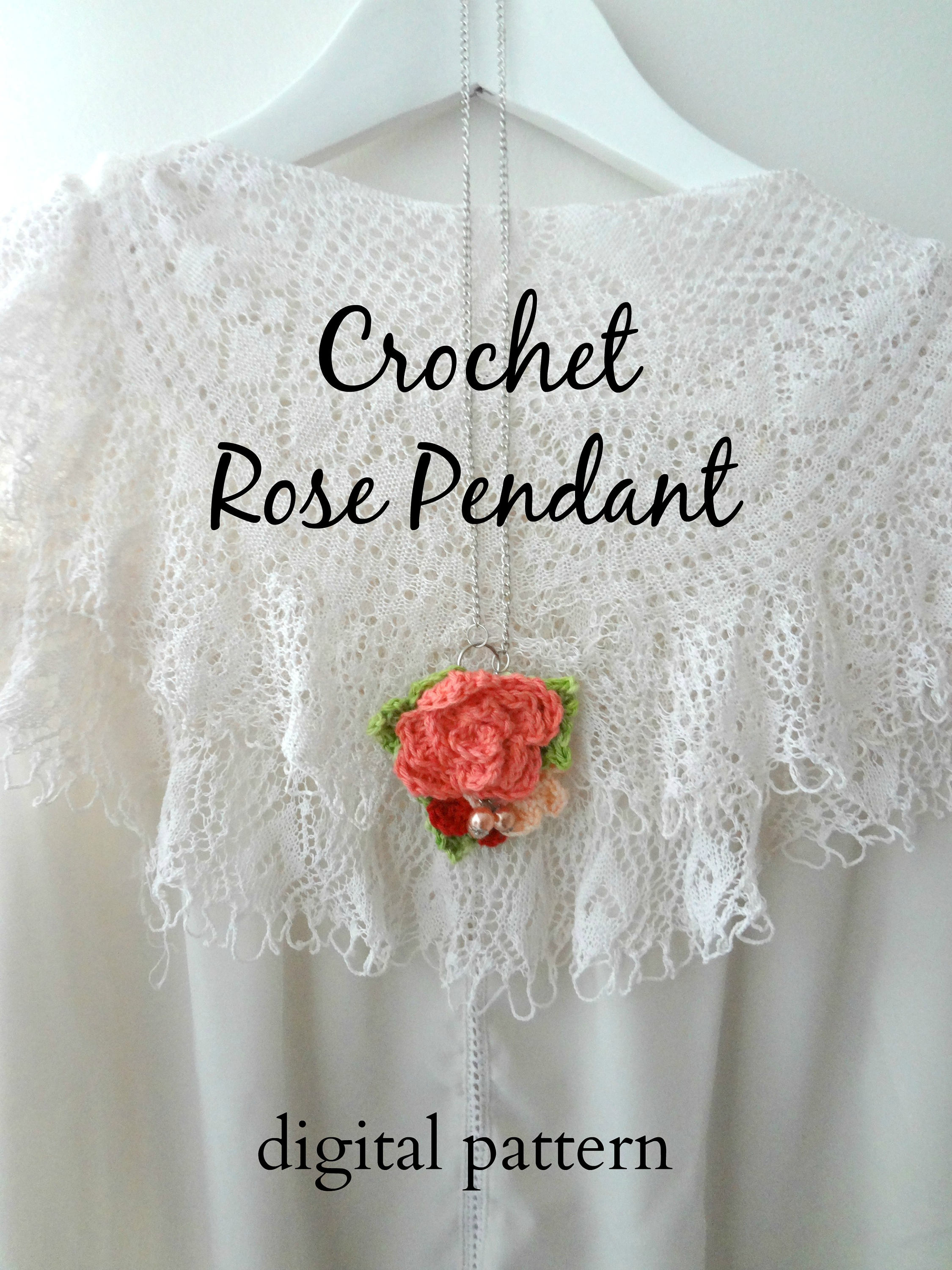 DIGITAL CROCHET PATTERN Crochet Rose Pendant - Etsy