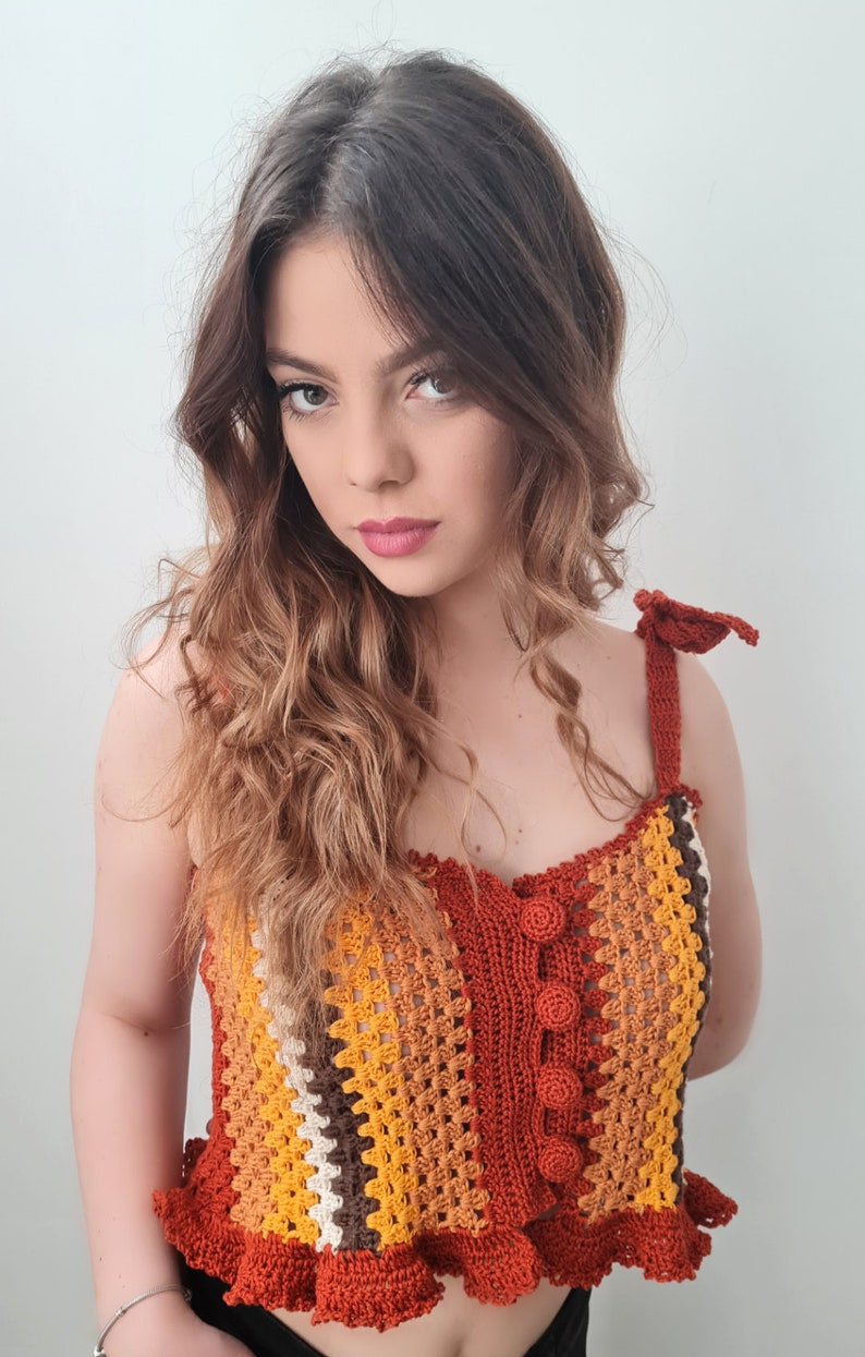 Crochet Pattern: Madison Granny Stripe Top Crochet | Etsy