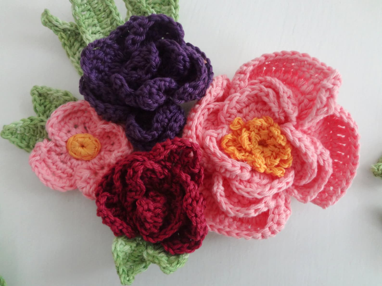 CROCHET PATTERN Peony Necklace Crochet Peony | Etsy