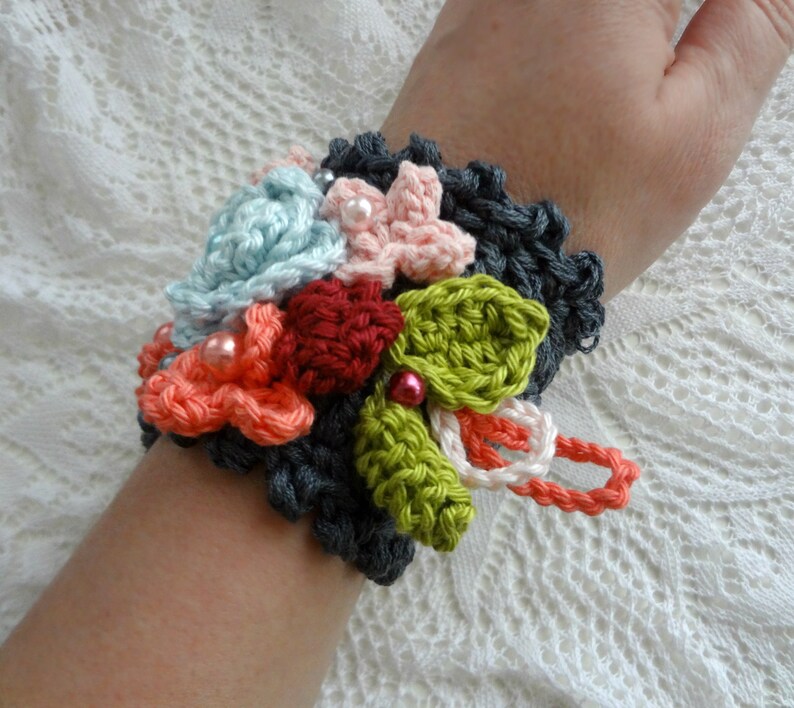 DIGITAL CROCHET PATTERN Boho Crochet Bracelet Patterncrochet - Etsy