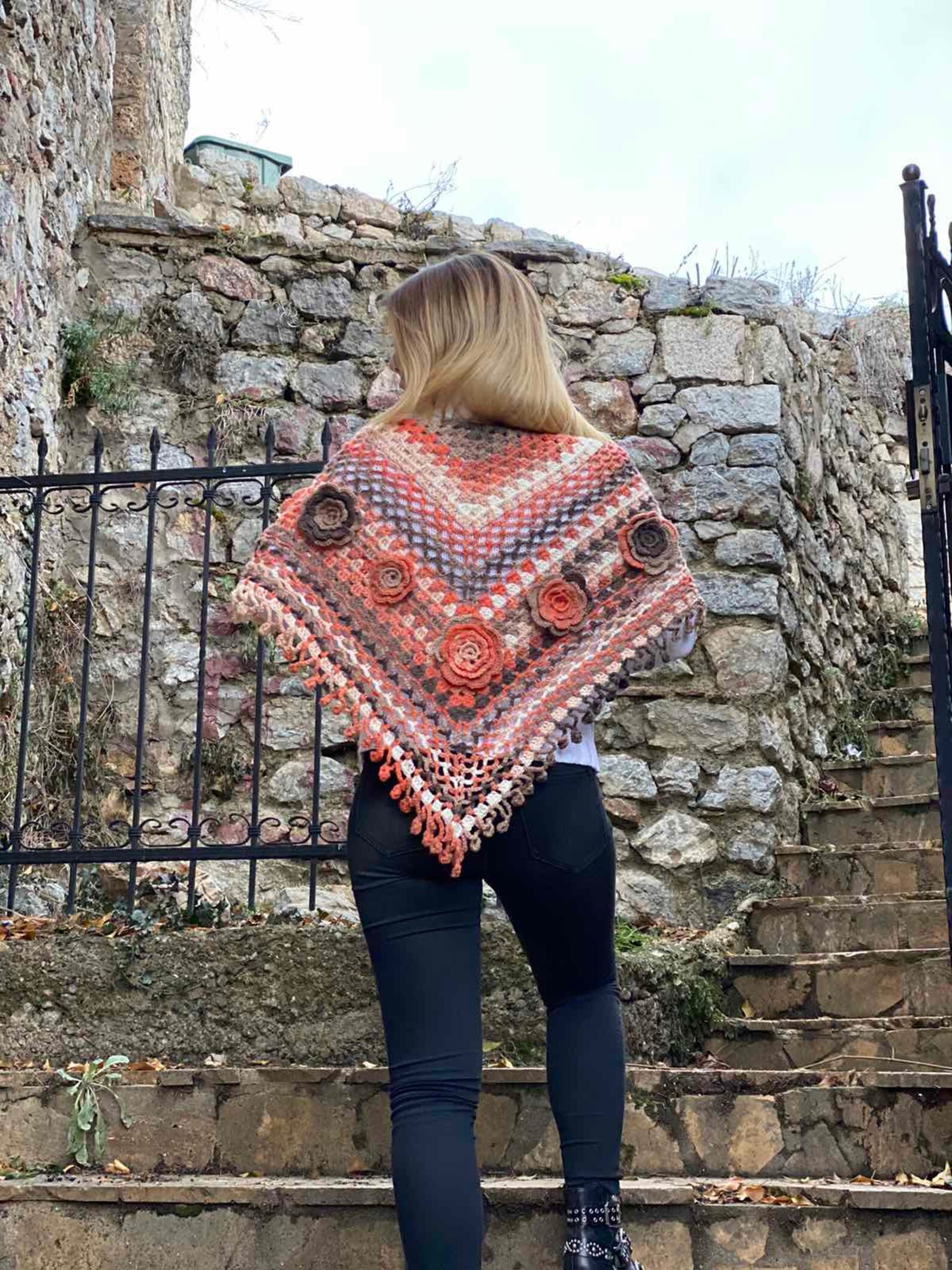 Crochet Pattern: Cottage Granny Shawl Statement Shawl,wrap,shawl ...