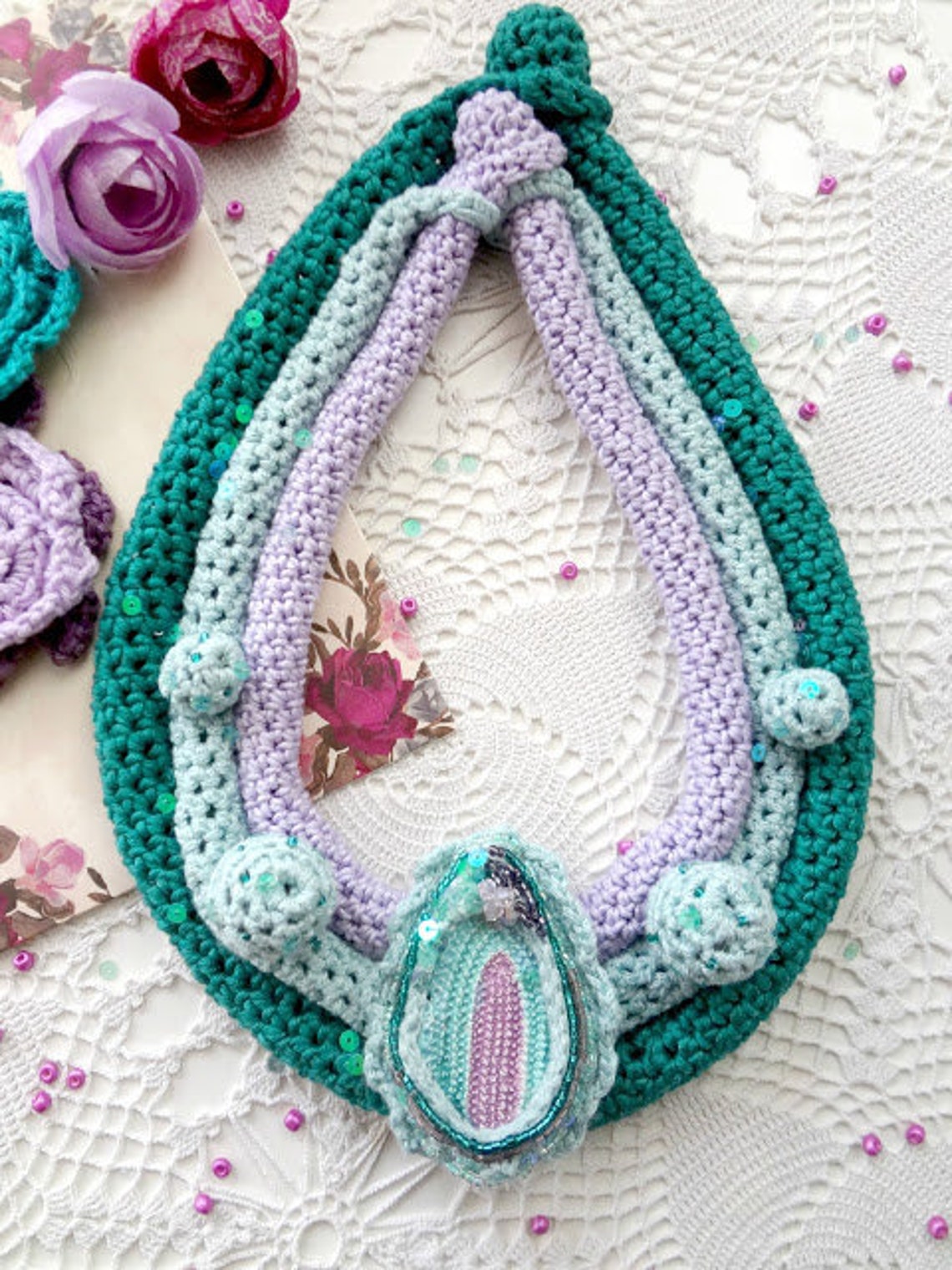 PDF Crochet Pattern Crochet Tube Necklaces Photo Tutorial - Etsy UK