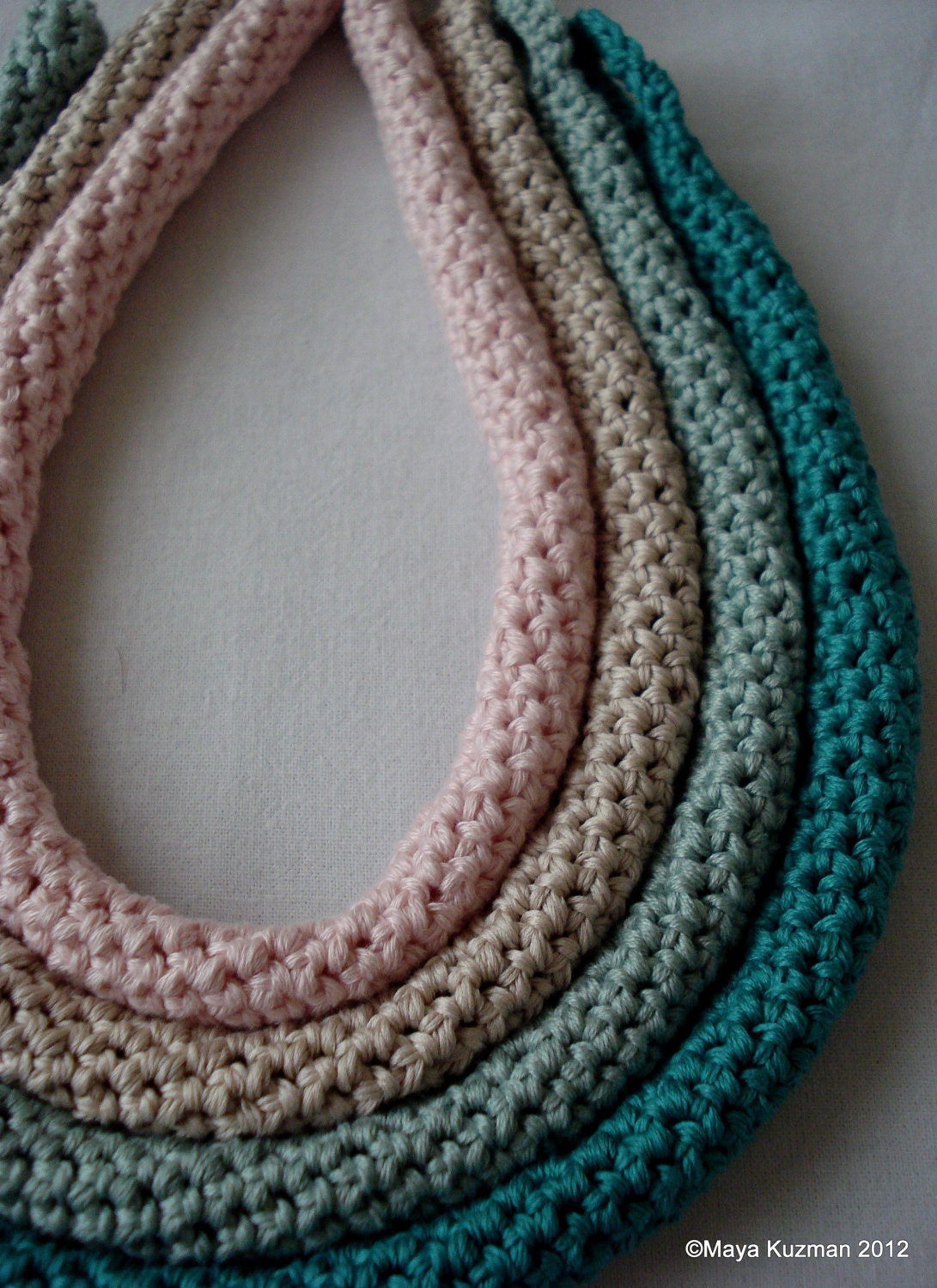 PDF Crochet Pattern Crochet Tube Necklaces Photo Tutorial - Etsy UK