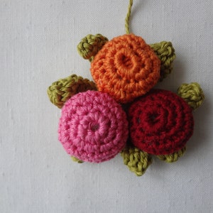 Crochet PDF Pattern Button Necklace - Crochted Necklace, Crocheted ...