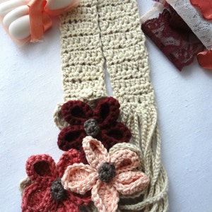 CROCHET PATTERN String Flowers Necklace - Crocheted Flower Necklace ...