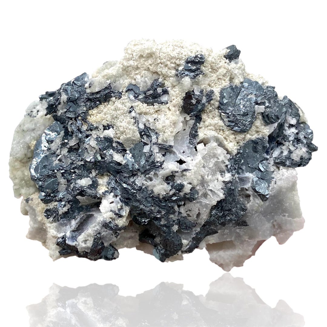 Hematite Specimen on Albite , Pakistan Mineral Specimen , ( 25 Grams ...
