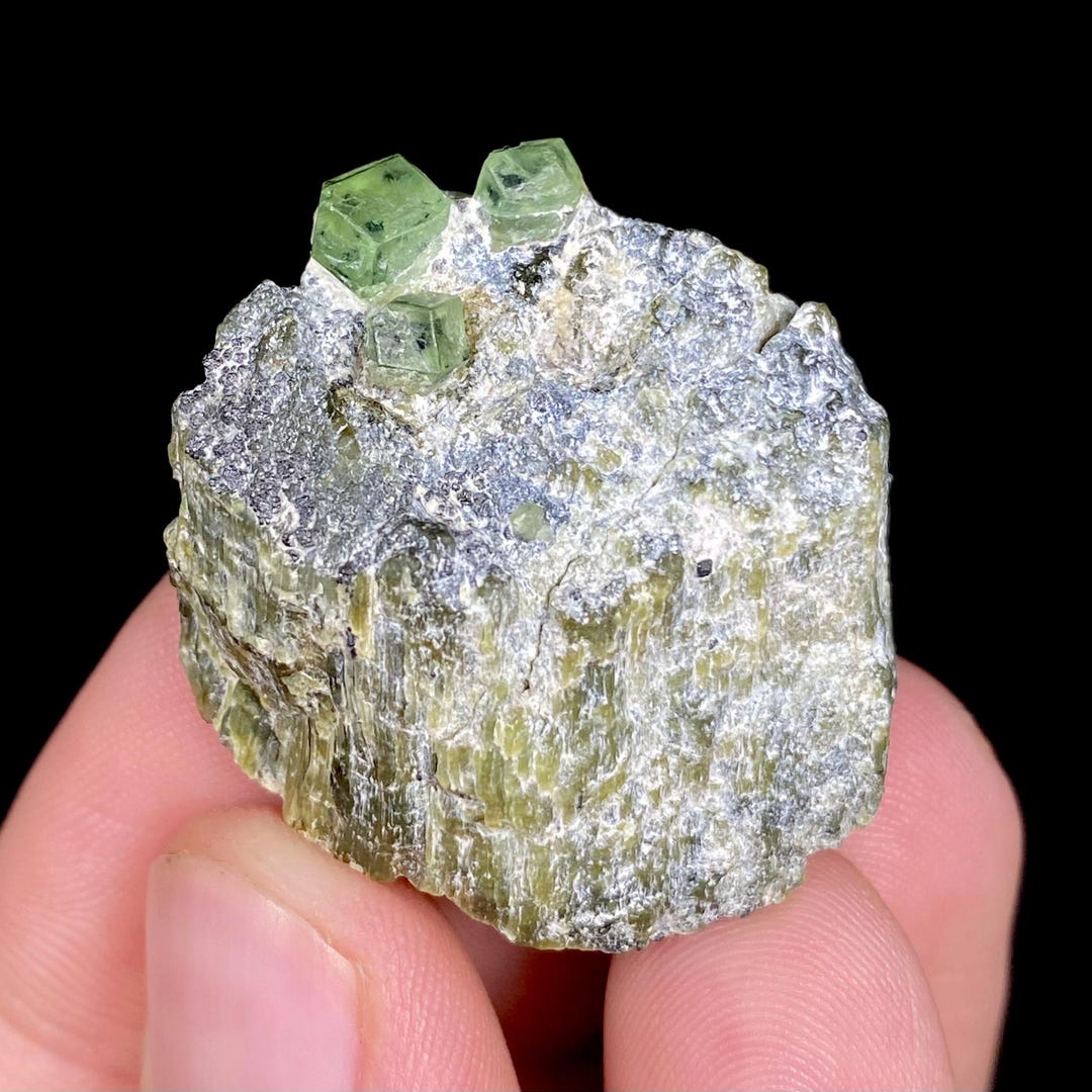 Green Garnet on Matrix , Pakistan Mineral Specimen , ( 59 Carats , 31 X ...