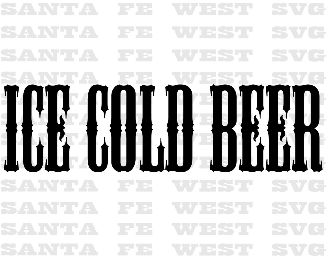 Ice Cold Beer Vector, SVG, Cricut, Silhouette, Scrapbook Clip Art, Man ...