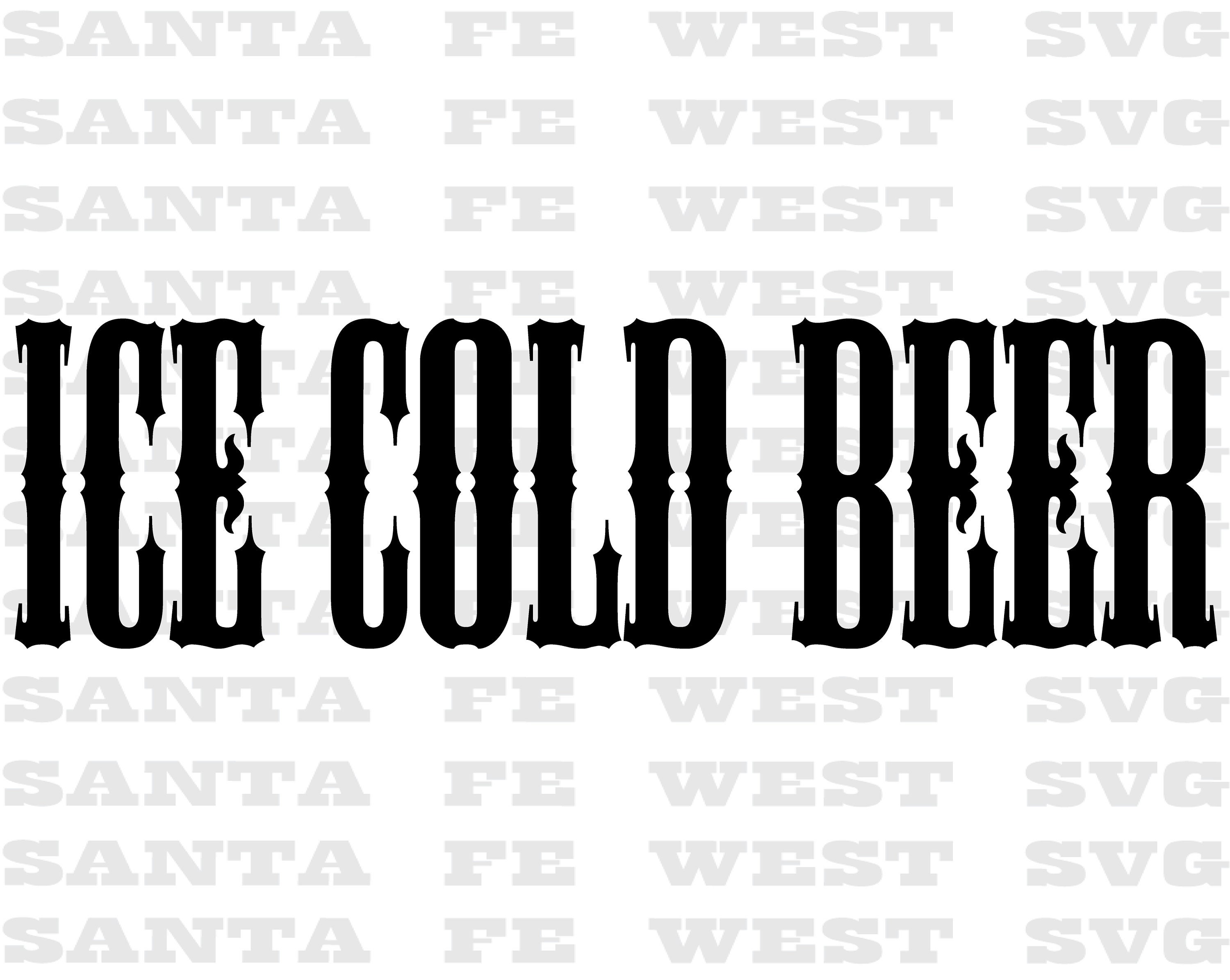 Ice Cold Beer Vector, SVG, Cricut, Silhouette, Scrapbook Clip Art, Man ...