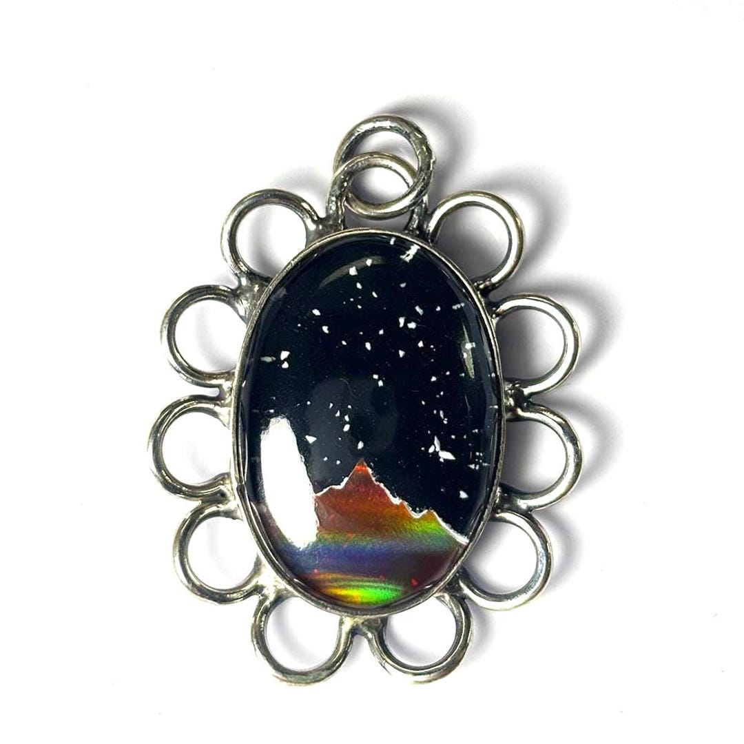 Rare 42.35 Ct Multi-color Opal Pendant Necklace | Certified Natural ...