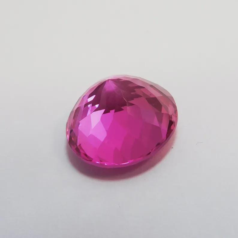 High-quality 22.95 Ct Natural Pink Sapphire Certified Gemstone | Round ...