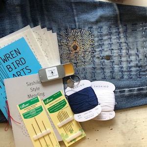 Sashiko Inspired Mending Kit Modern Visible Mending Tool Set - Etsy