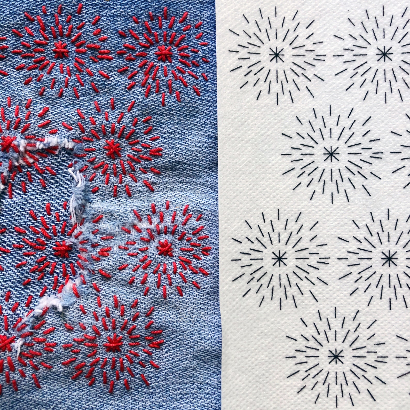 Visible Mending Templates Series 3 Yellow Set Washable Mending | Etsy