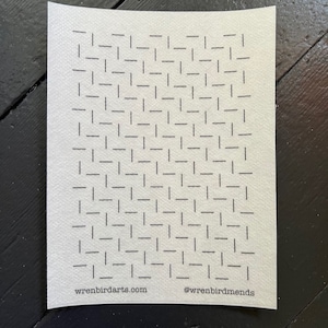 Visible Mending Pattern #10 Cream Fiber Arts Embroidery Transfer - Etsy