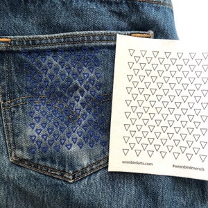 Visible Mending Transfer Patterns Series 4 Green Sticky Washable ...