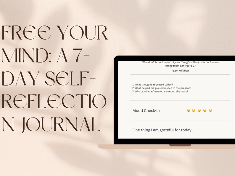 7-day Self-reflection Journal – Printable PDF for Mental Health, Guided ...