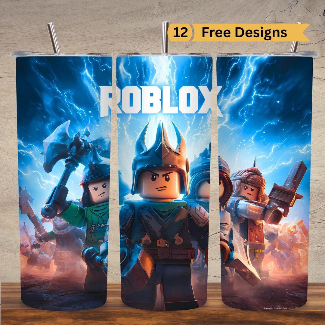 Roblox Tumbler Wrap: Cartoon Characters Sublimation Design (PNG Digital ...
