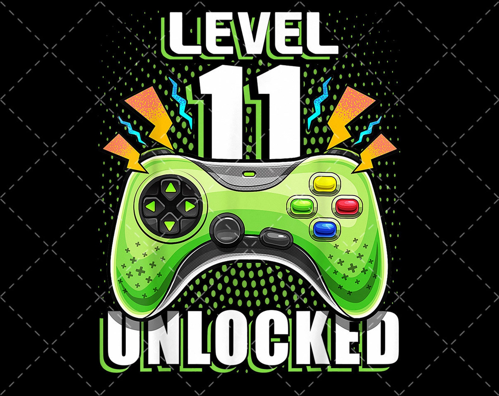 Level 11 Unlocked Video Game 11th Birthday Gamer Gift Boys png | Etsy