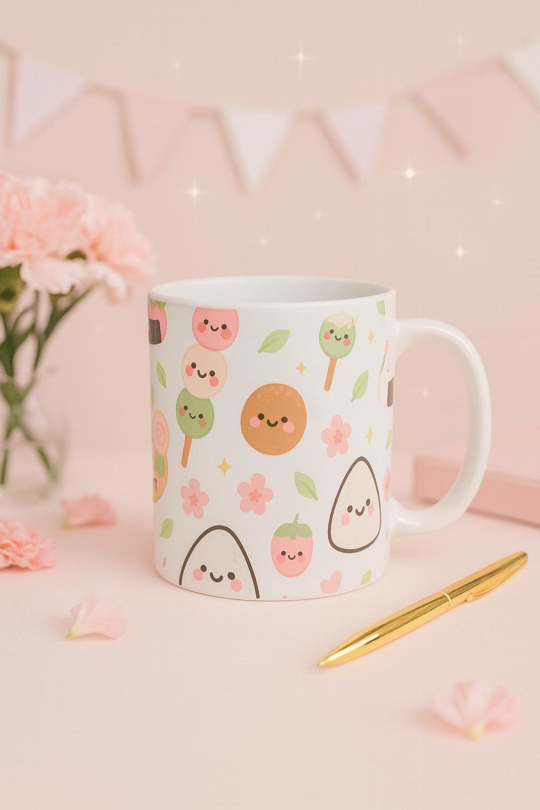 Kawaii Japanese Sweets Pattern Mug | Ceramic Mug - Etsy
