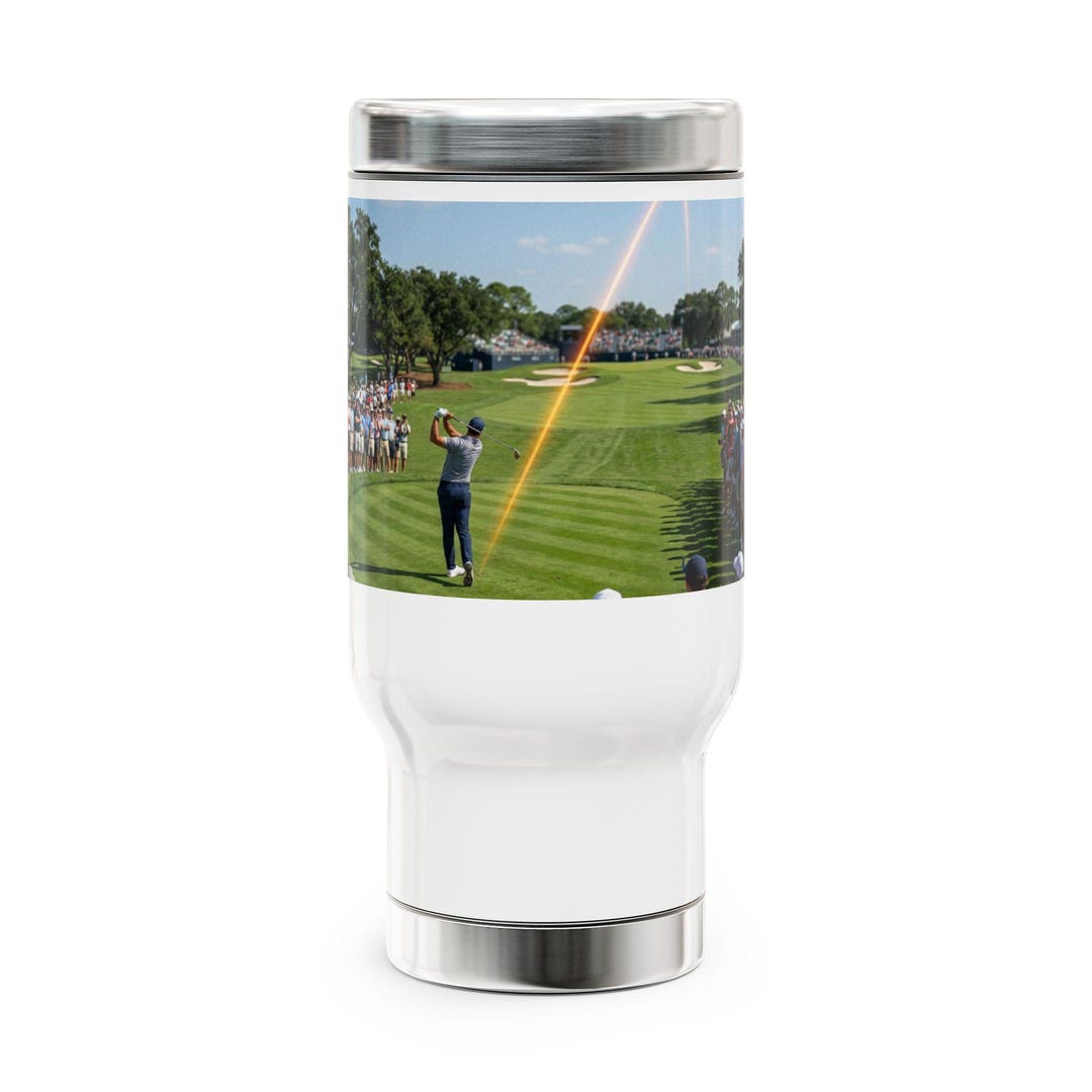 Golf Swing Scene Travel Mug | 14oz Stainless Steel - Etsy