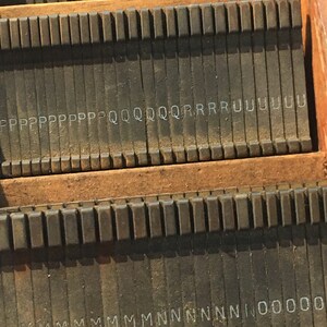Vintage Linotype Matrices - Etsy