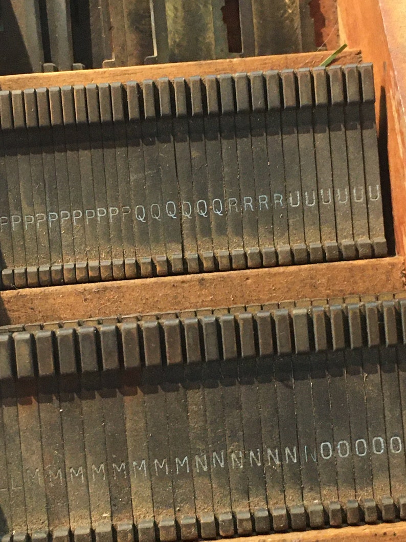 Vintage Linotype Matrices - Etsy