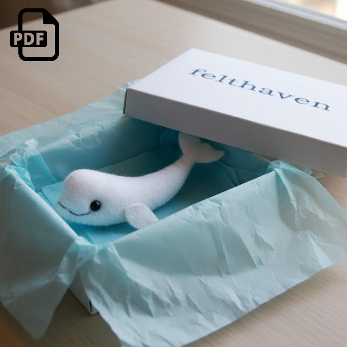 Beluga Whale Felt Pattern – Ocean Plush Toy & Baby Mobile PDF - Etsy