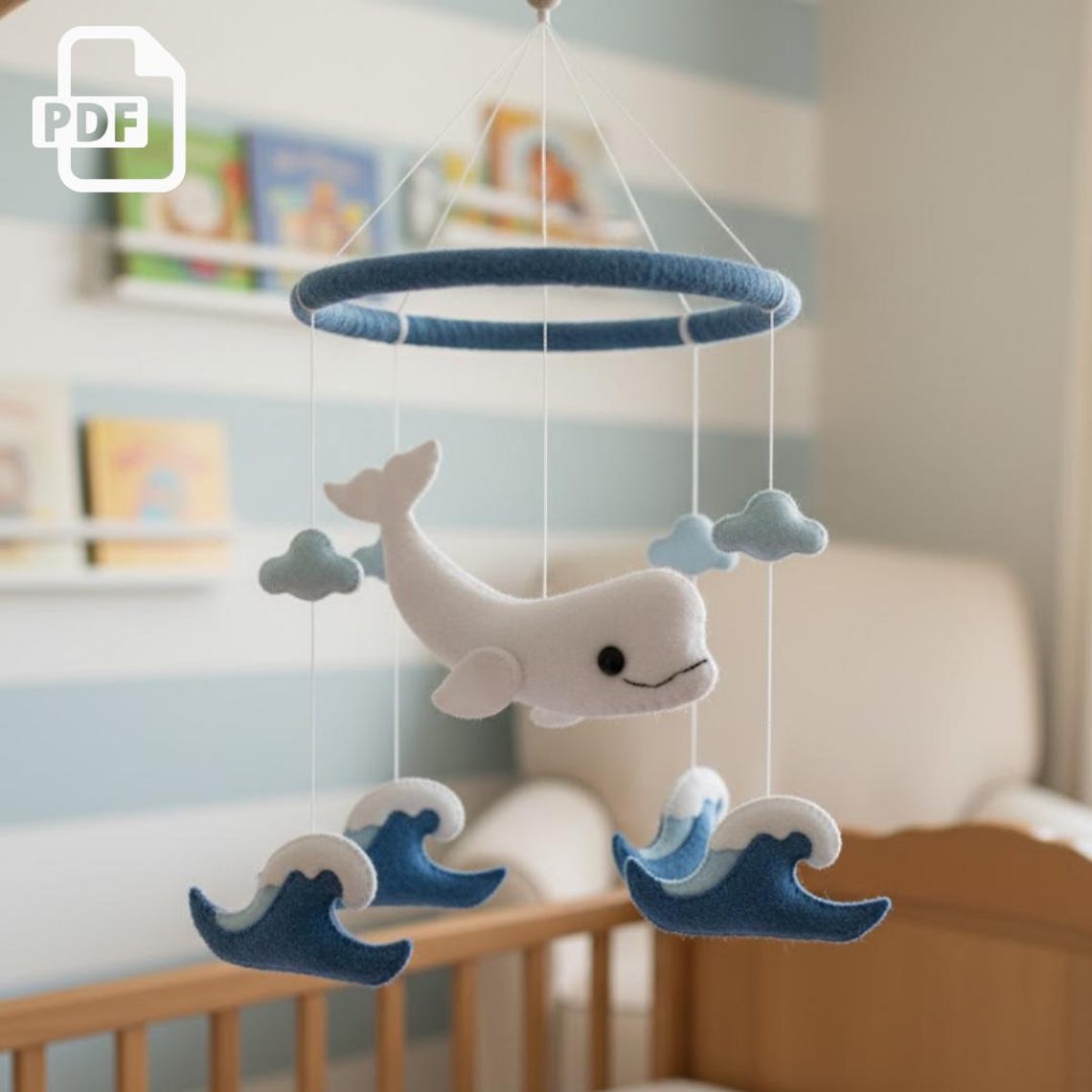Beluga Whale Felt Pattern – Ocean Plush Toy & Baby Mobile PDF - Etsy