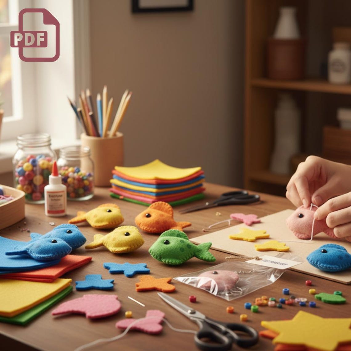 Felt Fish Pattern PDF – Easy Sewing Template for Keychain, Mobile ...