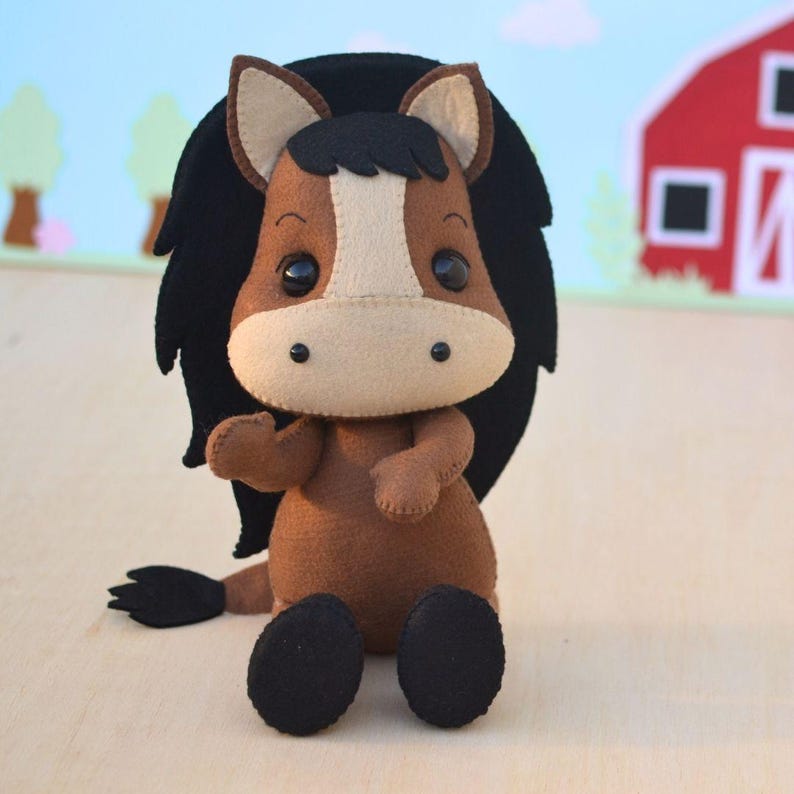 Farm Animal Felt Sewing Pattern Bundle – Cow, Pig, Sheep, Horse, Goat ...