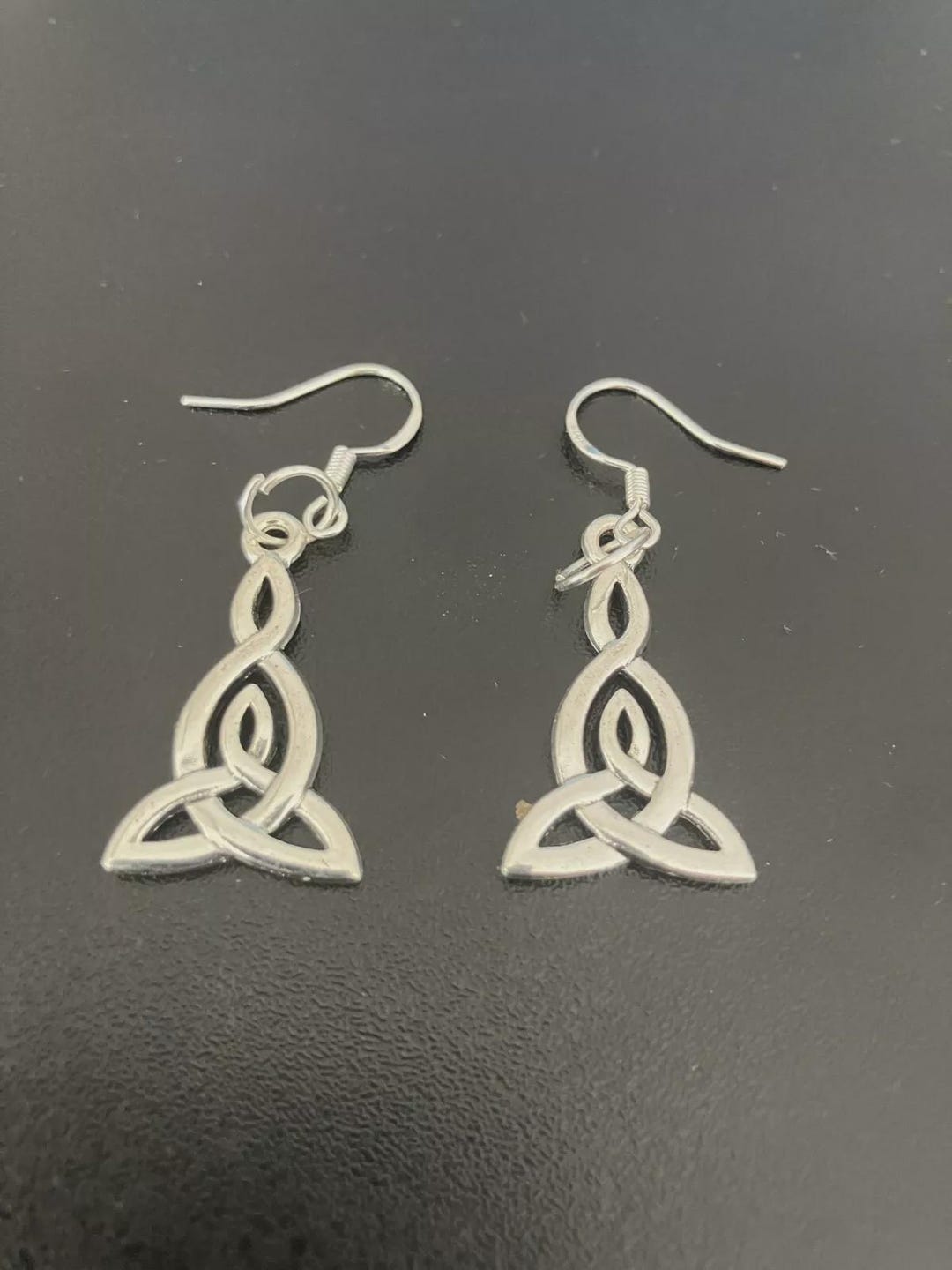 Sterling Silver Celtic Knot Hook Earrings - Etsy