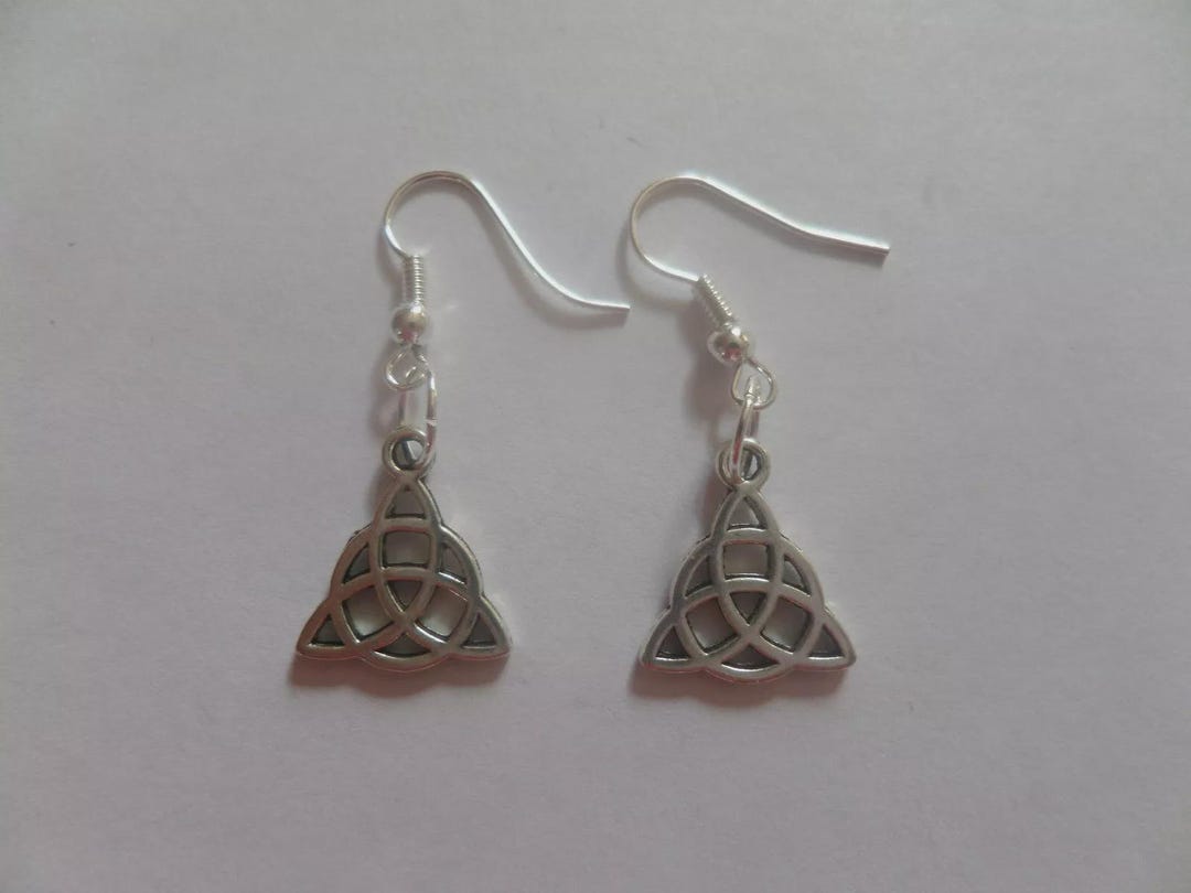 Sterling Silver Celtic Knot Hook Earrings - Etsy