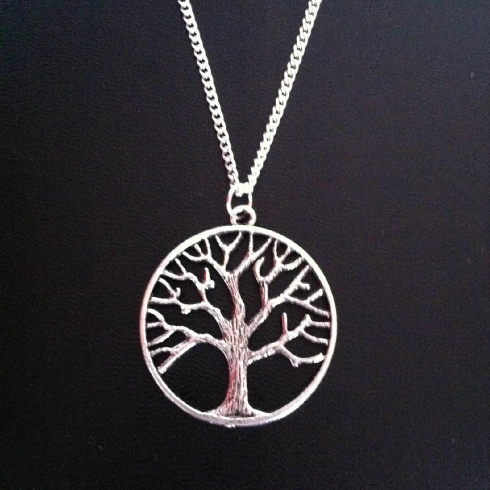 Tree of Life Pendant Necklace, Tibetan Silver Charm, 18" Chain - Etsy UK