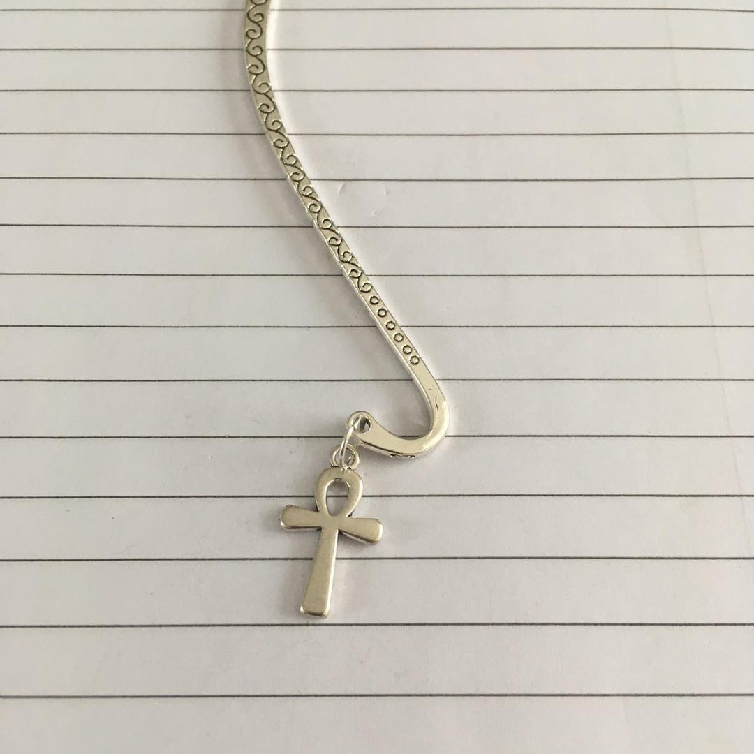 Ankh Cross Bookmark: Tibetan Silver Page Divider Charm - Etsy