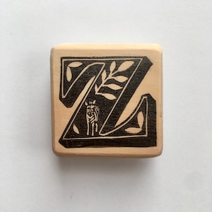 Z Letter Rubber Stamp z for Zebras Lettering - Etsy
