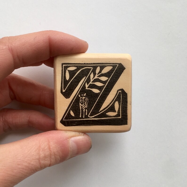Z Letter Rubber Stamp z for Zebras Lettering - Etsy